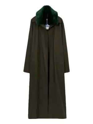 BURBERRY Burberry Shearling Belted Long-Sleeved Trench Coat