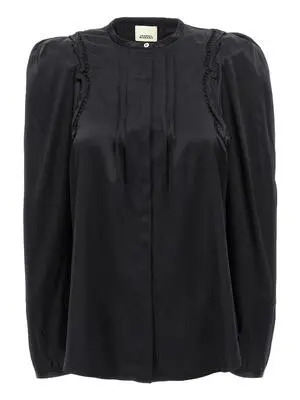 Isabel Marant Étoile Round Neck Long Sleeve Shirt - Black