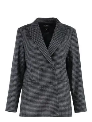 A.p.c. Lucy Double-breasted Jacket - Black