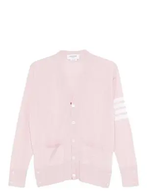 THOM BROWNE Thom Browne 4-Bar V-Neck Knitted Cardigan