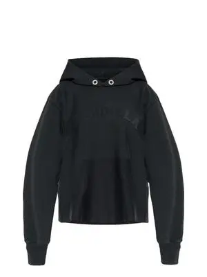 MAISON MARGIELA Logo Appliqué Hoodie - Black