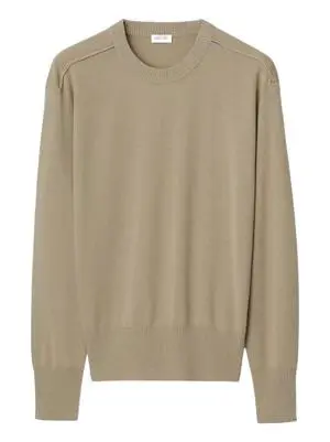 Burberry Crew Neck Wool Jumper - Nude