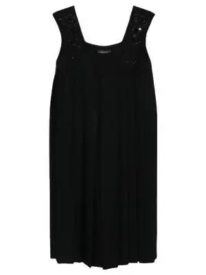 Fabiana Filippi Embellished Square Neck Sleeveless Dress - Black