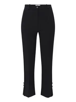 Elisabetta Franchi Satin Bands Crêpe Tuxedo Trousers - Black