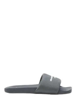 Alexander Wang Logo Pool Slides - Gray
