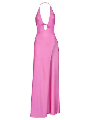 Balenciaga Asymmetrical Maxi Dress With Slit - Pink