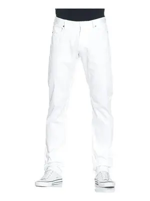 Emporio Armani Logo Straight Leg Jeans - White