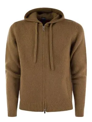 Fedeli Hooded Zip-up Cardigan - No