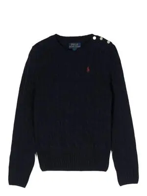 Ralph Lauren Polo Pony Cable-knit Jumper - Black