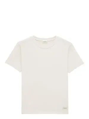 Saint Laurent Saint Laurent Logo Patch Crewneck T-Shirt Blanc