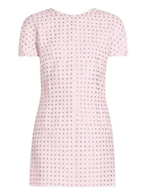 Sportmax Embellished Crewneck Dress - Pink