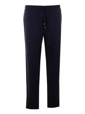 Brunello Cucinelli Straight Leg Trousers With Drawstring Waist - Black