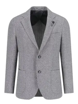 LARDINI Lardini Single-Breasted Blazer Gray