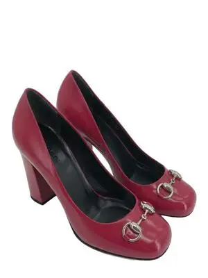 Gucci Horsebit High Heel Pumps - Red