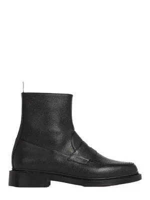 Thom Browne Leather Ankle Boots - Black