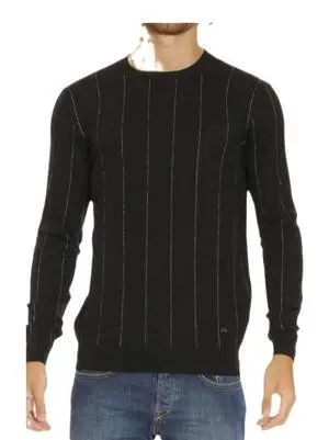 Emporio Armani Striped Pullover - Black