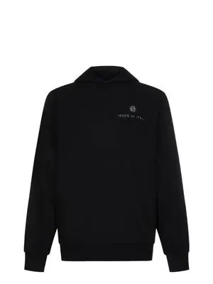 Philipp Plein Logo Printed Long Sleeve Hoodie - Black