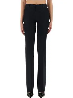 PT TORINO Straight Leg Tailored Trousers - Black