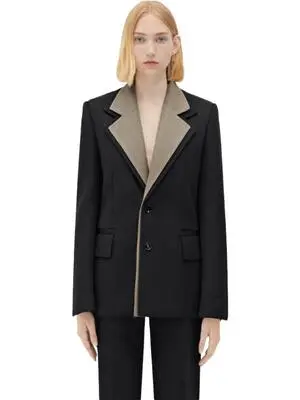 Bottega Veneta Curved Sleeved Jacket - Black