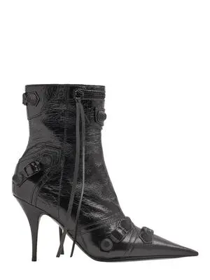 Balenciaga Cagole Pointed-toe Boots - Black