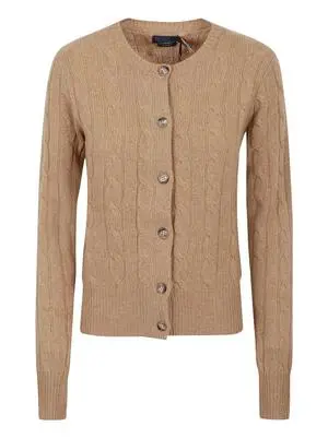 Polo Ralph Lauren Polo Ralph Lauren Cable-Knit Cashmere Cardigan Nude