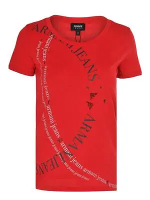 Emporio Armani T-shirt With Round Neck And Short Sleeves - Red