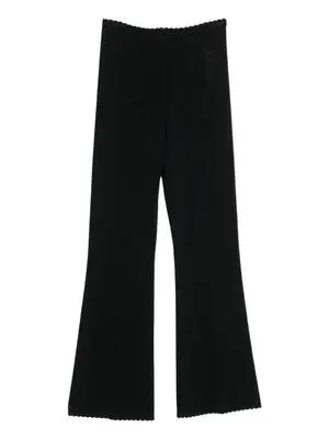TWINSET Pleated Detailed Flared Trousers - Black