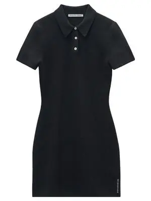 ALEXANDER WANG Alexander Wang Knitted Polo Dress With Logo Buttons