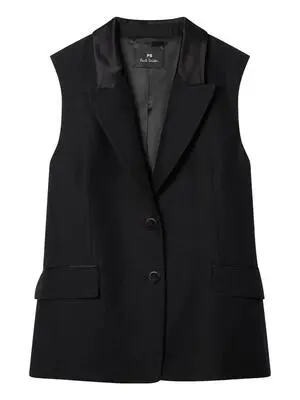 Paul Smith Sleeveless Collared Vest - Black
