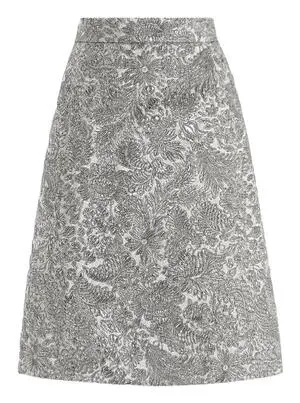 DOLCE & GABBANA Dolce & Gabbana Floral Jacquard Midi Skirt
