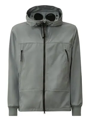 C.P. COMPANY Shell-r Goggle Hooded Jacket - Silver-blue