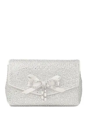 JIMMY CHOO Soft Bow Mini Bag - Ivory/silver