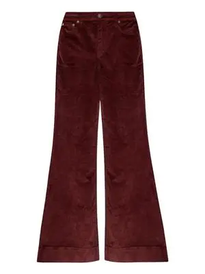 RAG  BONE Rag & Bone Corduroy Flared Trousers - Burgundy Red