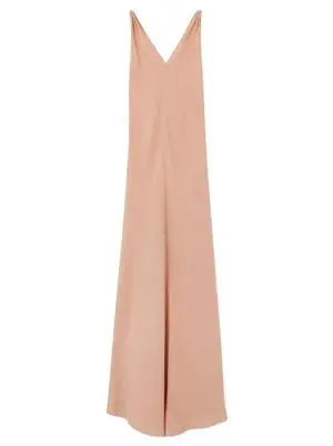 Loro Piana Callie Flared Midi Dress - Natural Shell
