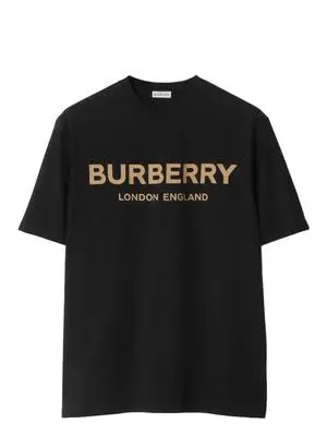 Burberry Logo Cotton T-shirt - Black