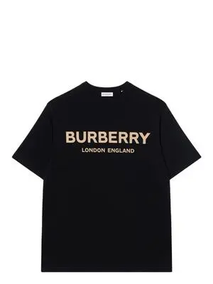 Burberry Logo Cotton T-shirt - Black