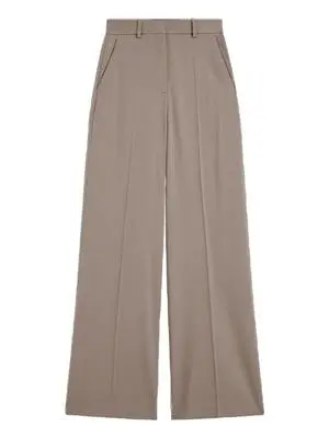 JOSEPH Alana Wool-blend Twill Wide-leg Pants - Nude
