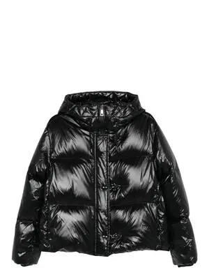 FAY Hooded Quilted Puffer Jacket - Black