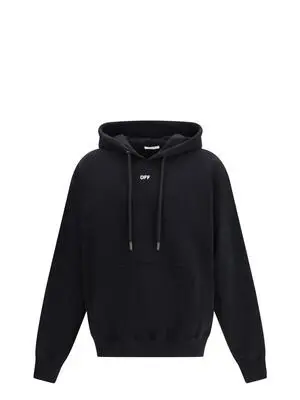 Off-White Skate Stamp Drawstring Hoodie - Black