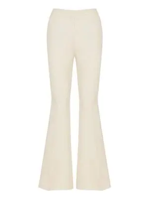 ETRO Etro Flared Wool-Blend Tricotine Trousers