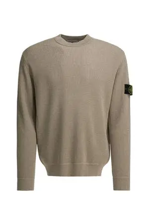 Stone Island Logo Patch Crewneck Sweatshirt - Green