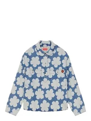 KENZO Kenzo "Hana Dots" Denim Polo Shirt