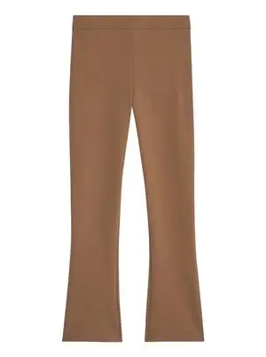 Theory Elastic Waist Flared Casual Pants - Brown