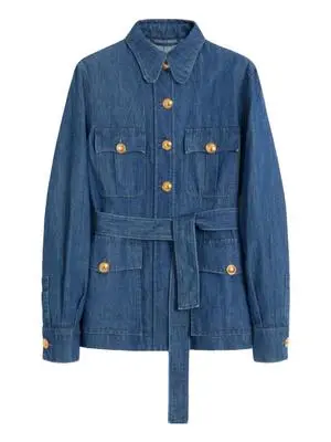 VALENTINO Valentino Belted Waist Denim Jacket