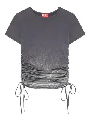 DIESEL® T-rey Drawstring Jersey Top - Grey