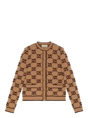 GUCCI Gucci GG Jacquard Button-Up Cardigan