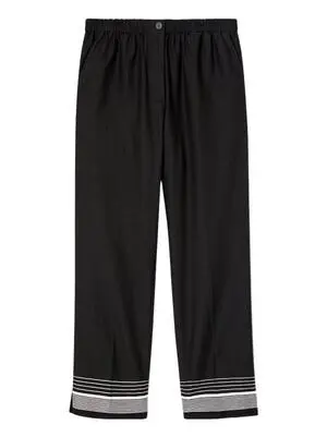 JOSEPH Tottenham Cotton Blend Trousers - Black