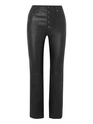 JOSEPH High Waist Straight Leg Casual Pants - Black