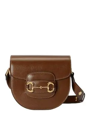 Gucci 1955 Horsebit Mini Rounded Shoulder Bag - Brown