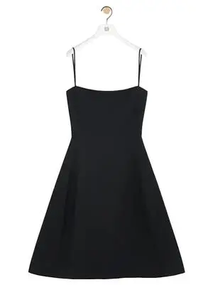 Loewe Thin Strapped Flare Silhouette Dress - Black